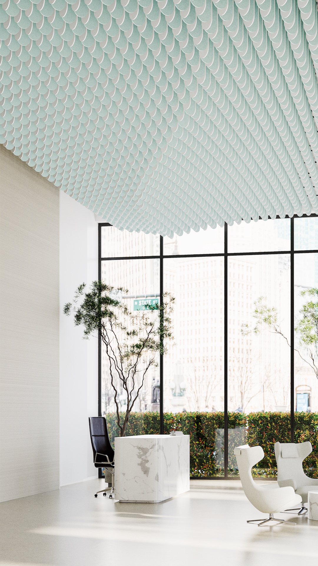 Ceiling System Flock bespoke - MTI Pavlič